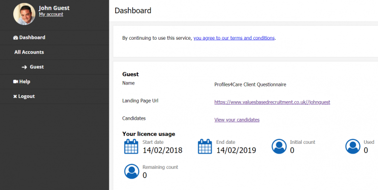 Profiles4Care » Quick start guide